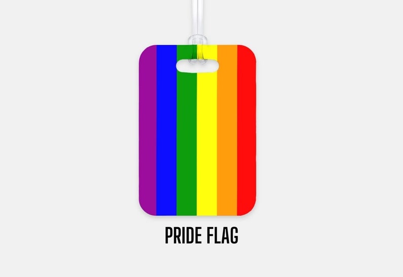 LGBTQ Pride Flag Luggage Tag | Gay Lesbian Bisexual Trans Ids | Rainbow ...