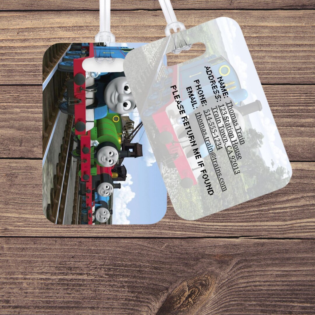 Thomas the Train Personalized Luggage Tag | Kids Birthday Favor - Etsy