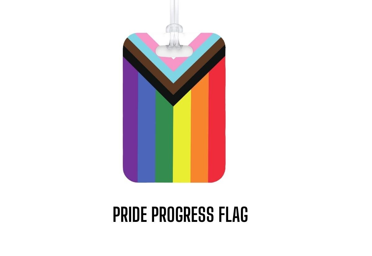 LGBTQ Pride Flag Luggage Tag Gay Lesbian Bisexual Trans Ids Rainbow ...