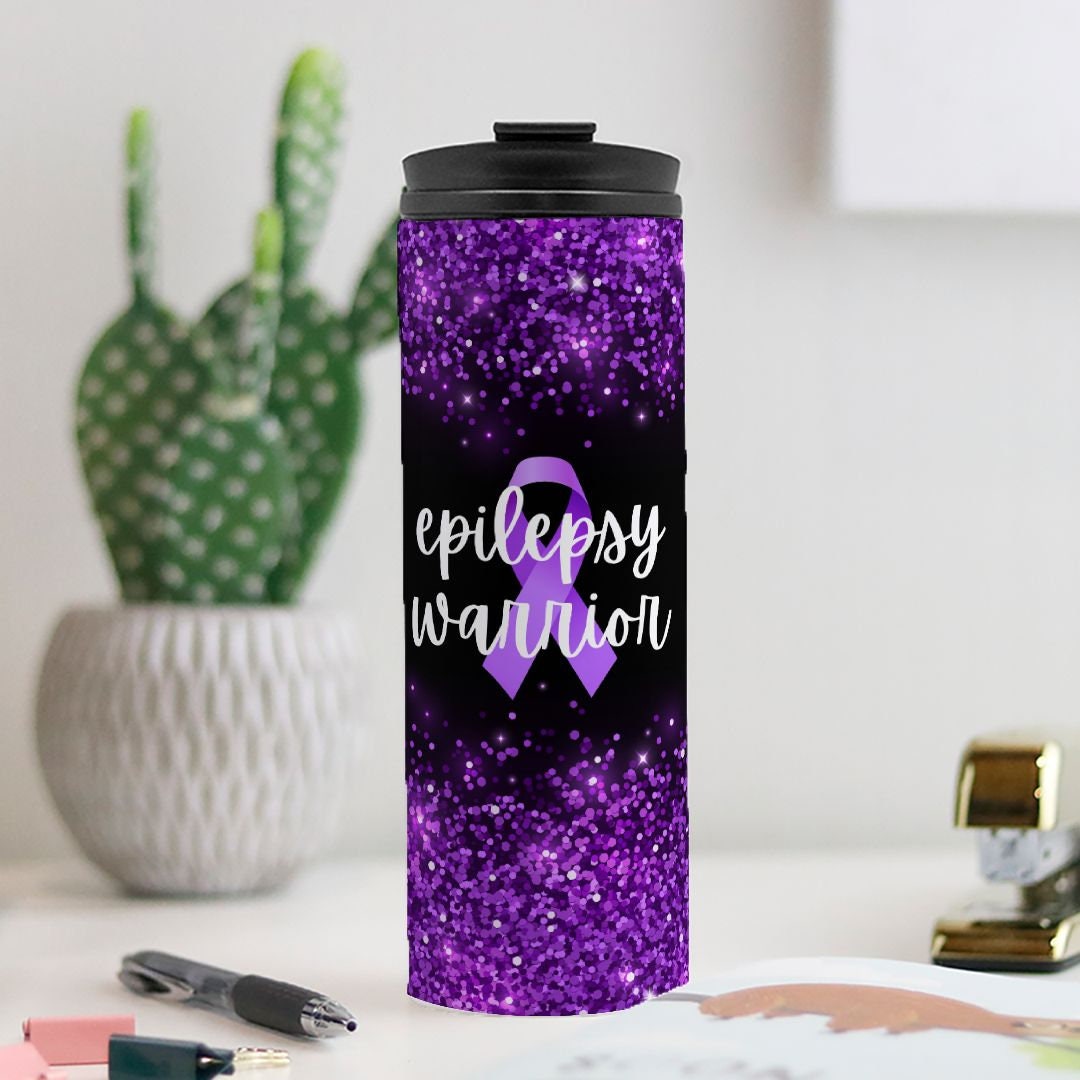 Epilepsy Warrior Tumbler 16 Oz. | Epilepsy Awareness Thermal Mug ...