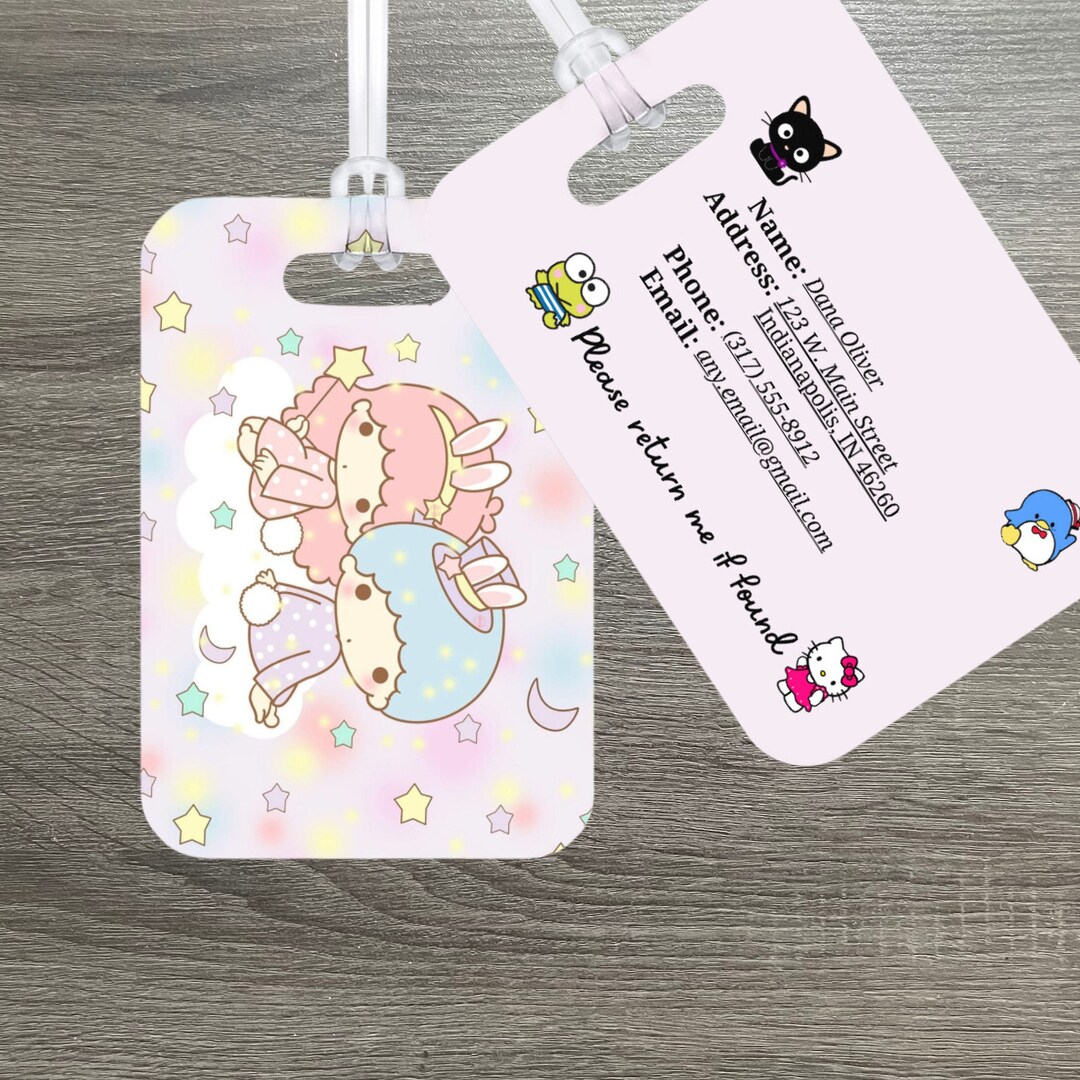 Little Twin Stars Luggage Tag Personalized Airplane Tag - Etsy