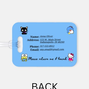 Hello Kitty Luggage Tag Personalized Airplane Tag Customized Sanrio ...