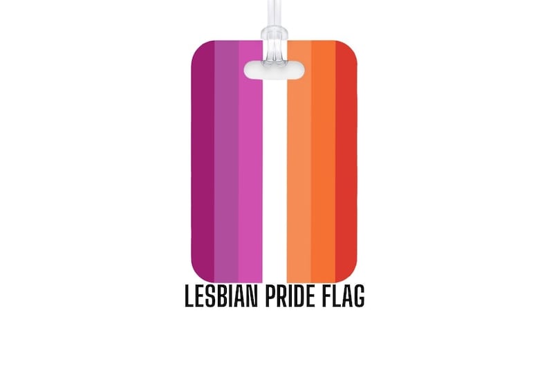 LGBTQ Pride Flag Luggage Tag | Gay Lesbian Bisexual Trans Ids | Rainbow ...