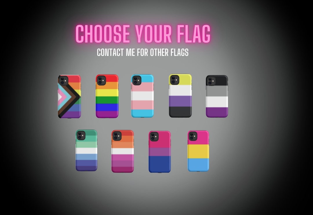 LGBTQ Pride Flag iPhone Case | Multiple Sizes Rainbow Phone Holder ...