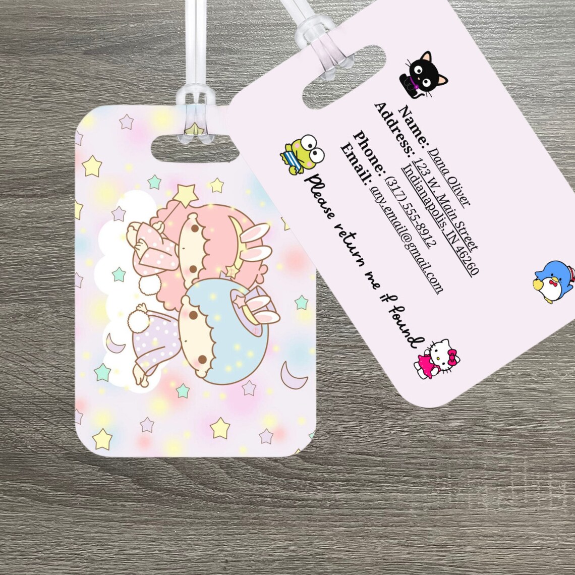 Kuromi Luggage Tag | Personalized Airplane Tag | Hello Kitty Customized ...