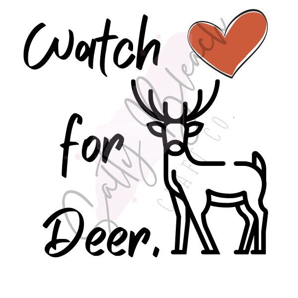 Watch for Deer PNG - Etsy