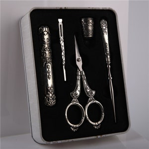 Victorian Needlework Gift Set, Sewing Kit, Antique Style, Vintage Style ...