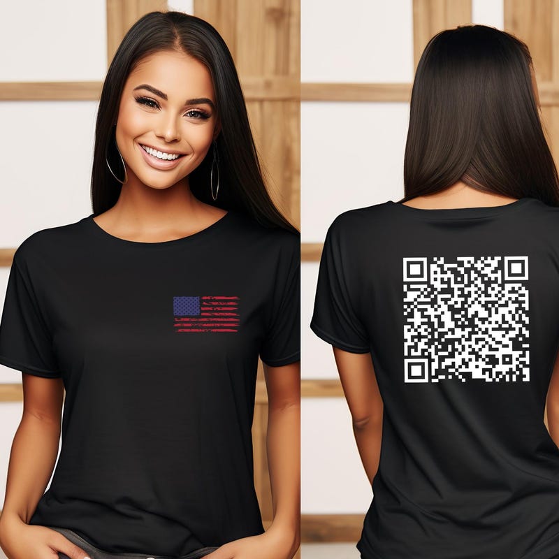 Trump Qr Code Tee - Etsy