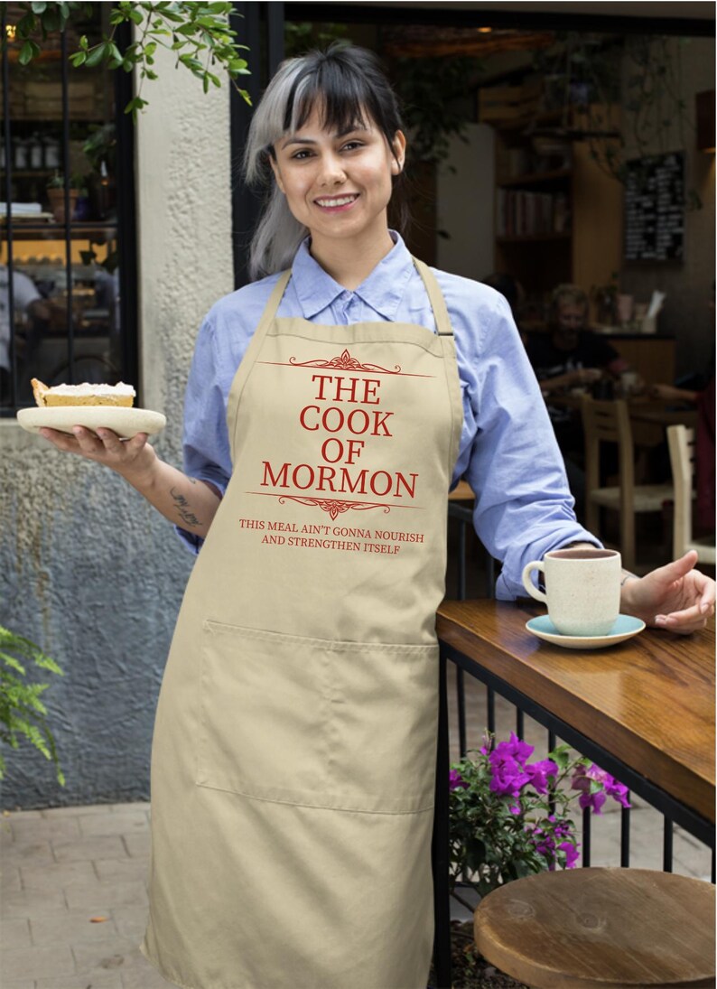 Funny 'cook of Mormon' Apron: Blue & Gold BBQ Apron - Etsy