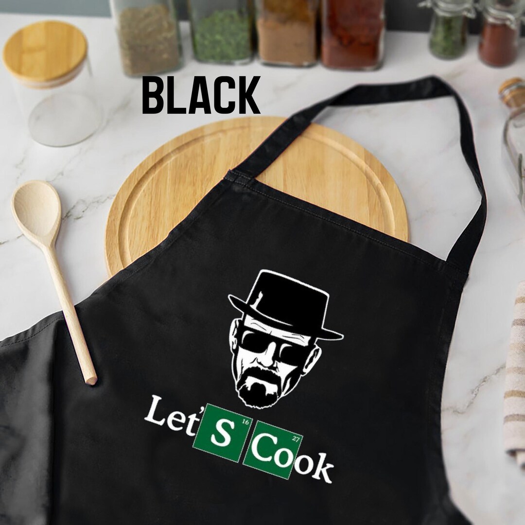 Men's BBQ Apron, Personalized Chef Cooking Gift, Let's Cook Design - Etsy