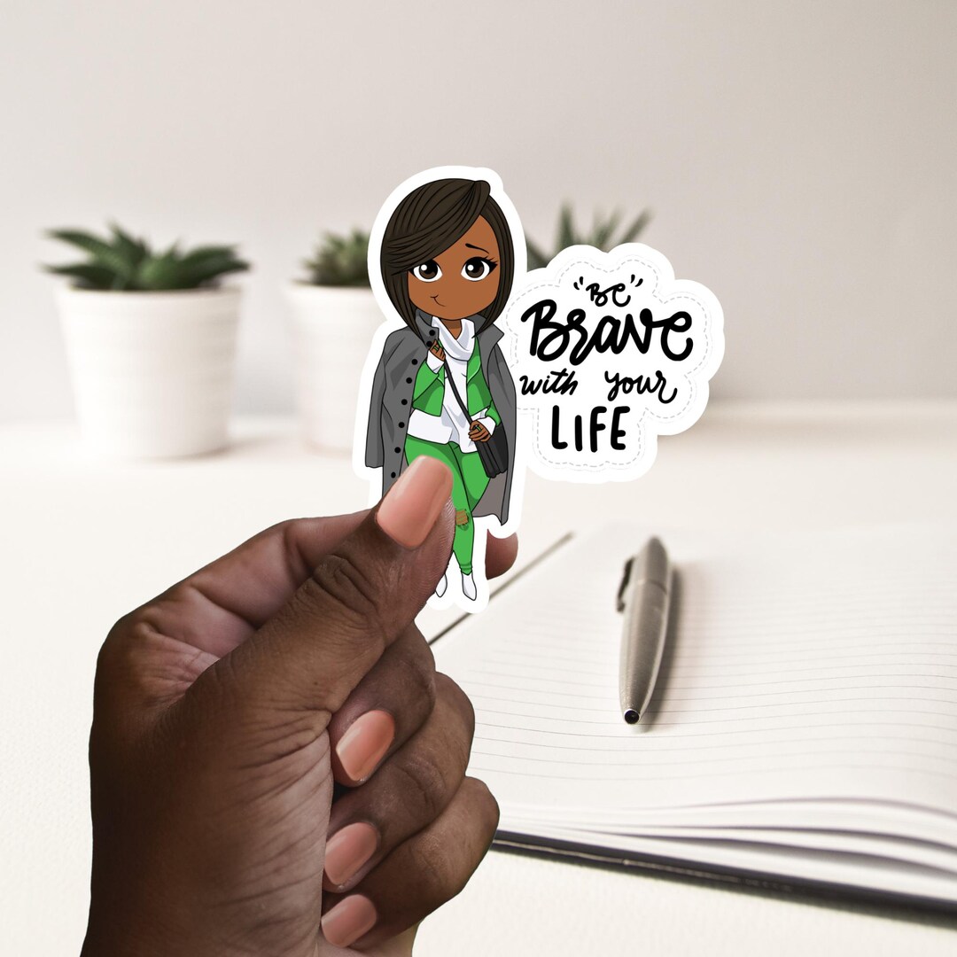 Be Brave Journal Stickers, Die Cut Stickers, Gift for a Black Woman ...