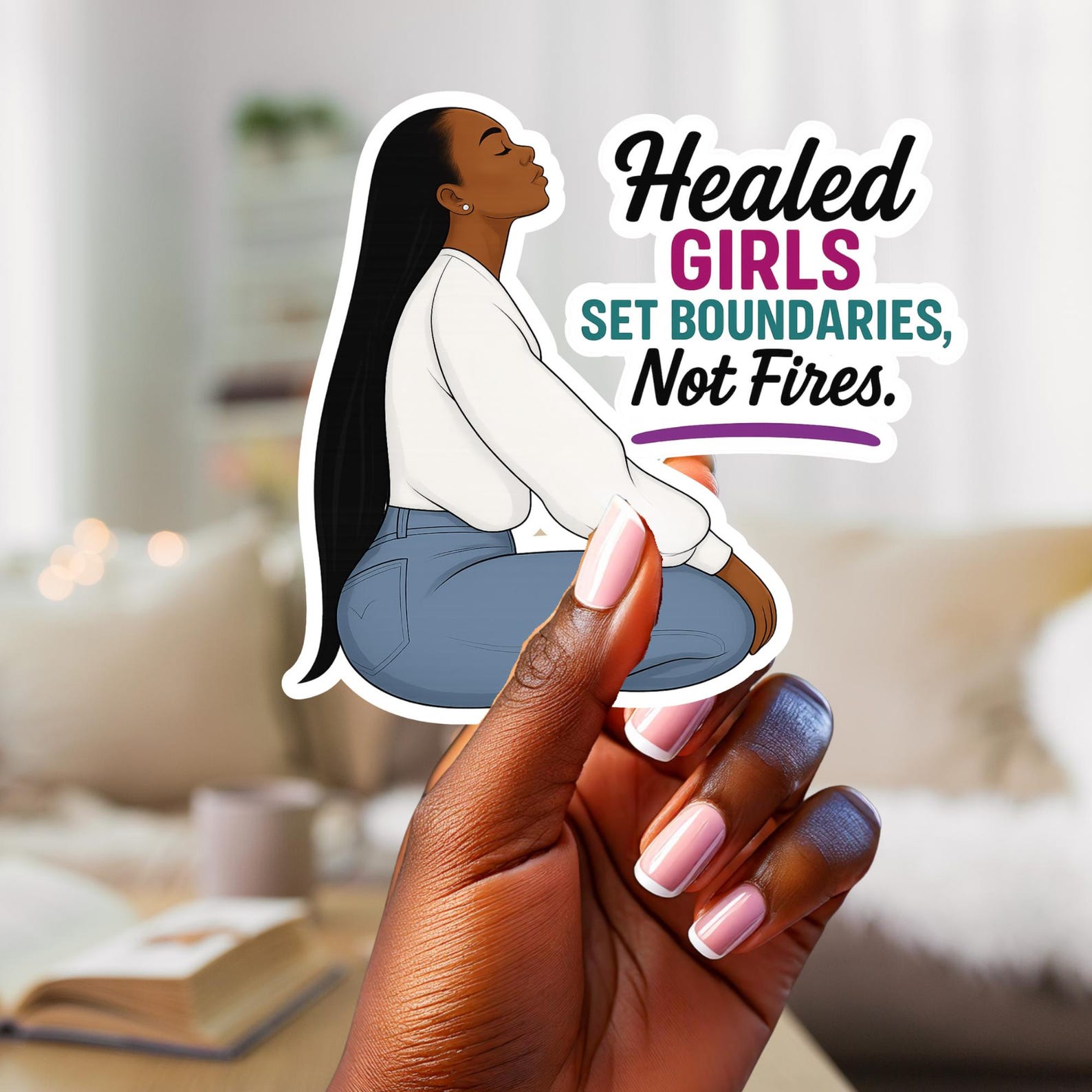 Motivational Sticker for Women, Die Cut Sticker, Gift for a Black Woman ...