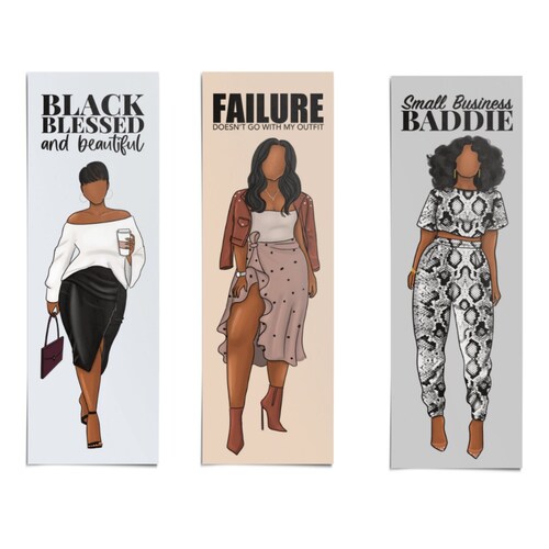 3 Pack Bookmarks african American Gifts Black Woman Gift - Etsy