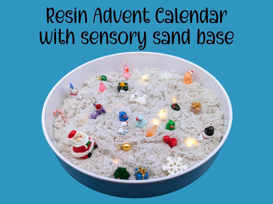 Mini Resin Figurine Advent Calendar With Sensory Sand Base – 24 Days of ...