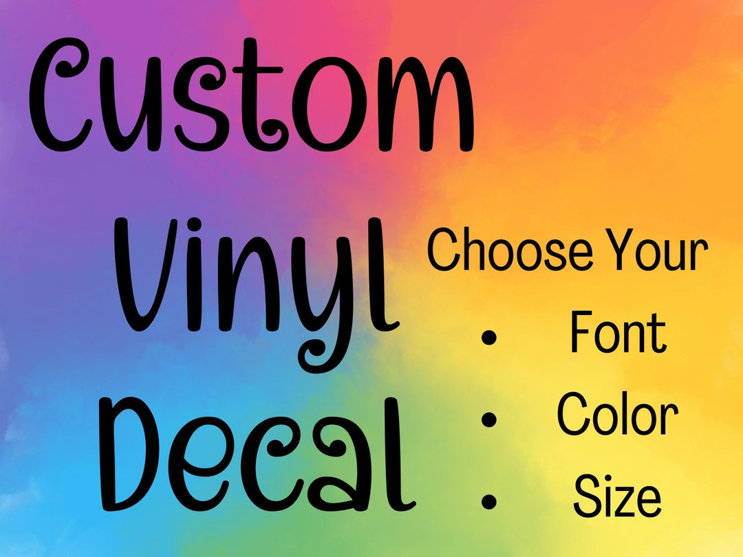 Custom Vinyl Decal, Personalized Decal, Custom Text Decal, Personalized ...