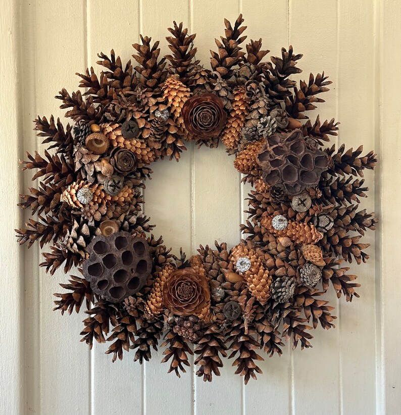 Rustic Pinecone Wreath - Etsy