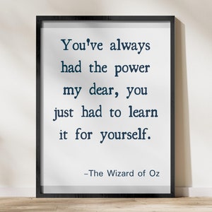 Wizard of Oz Quote | Power Quote Printable Quotation Inspiration ...