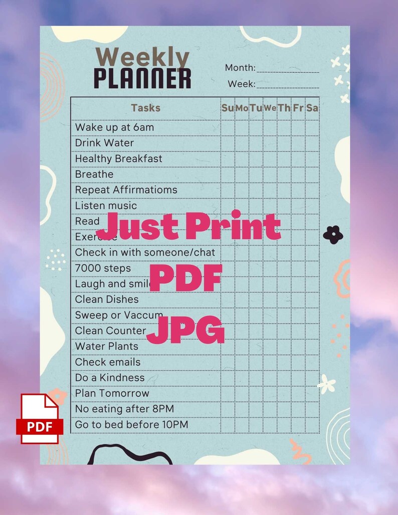 ADHD Daily Task List | Daily Planner | Prioritize Tasks | Block Time ...