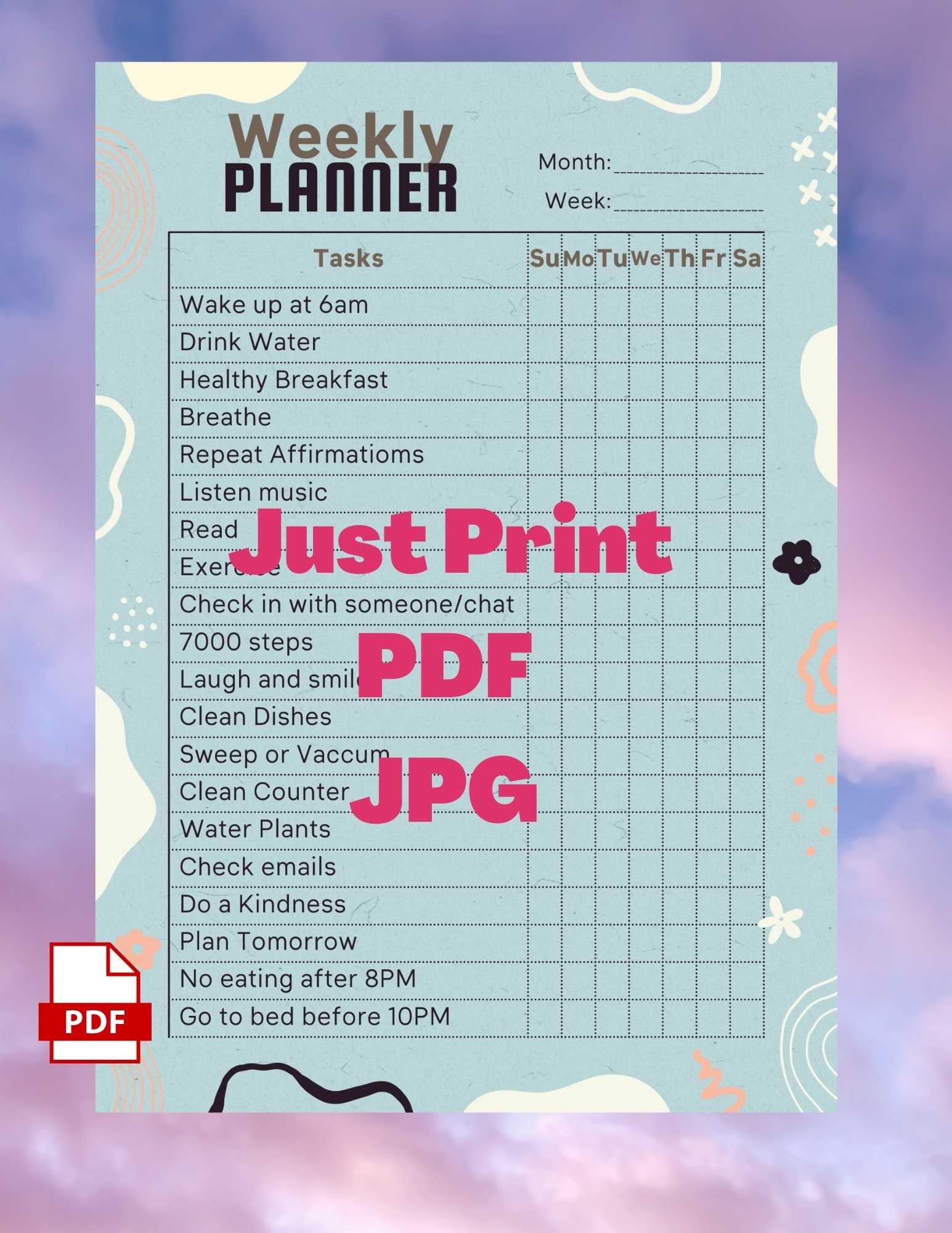 ADHD Daily Task List | Daily Planner | Prioritize Tasks | Block Time ...