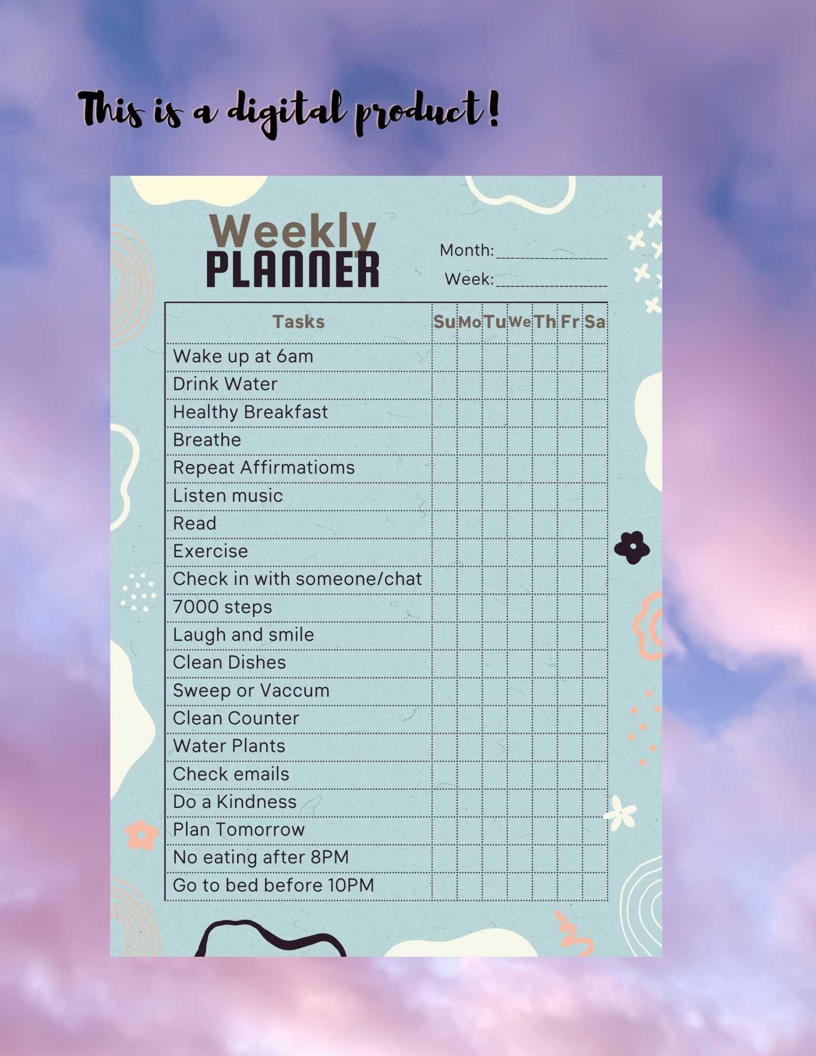 ADHD Daily Task List Daily Planner Prioritize Tasks Block Time Organize ...