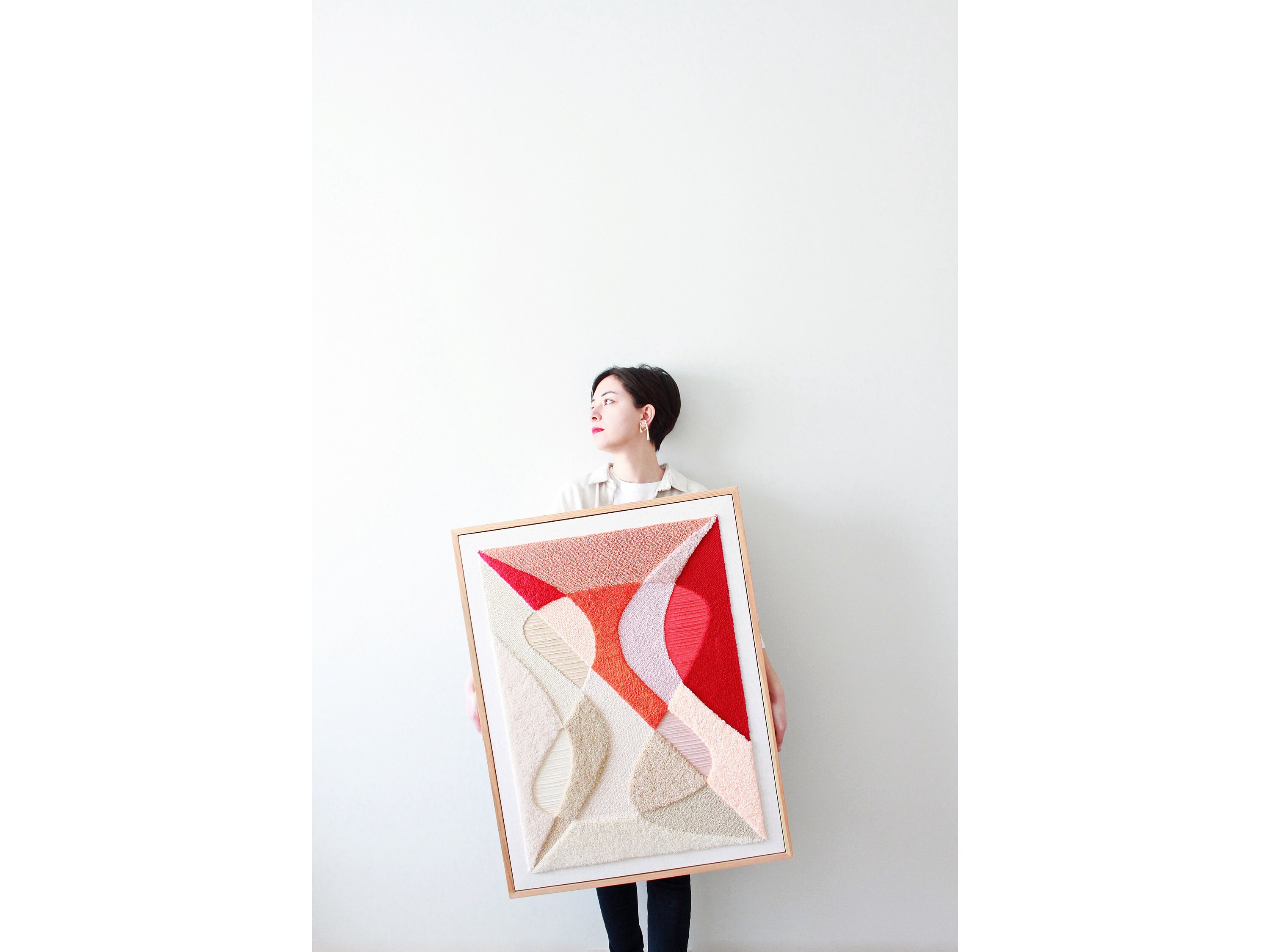 Half-punch Needle Art Large,fiber Art Wall Hanging,housewarming Gift ...