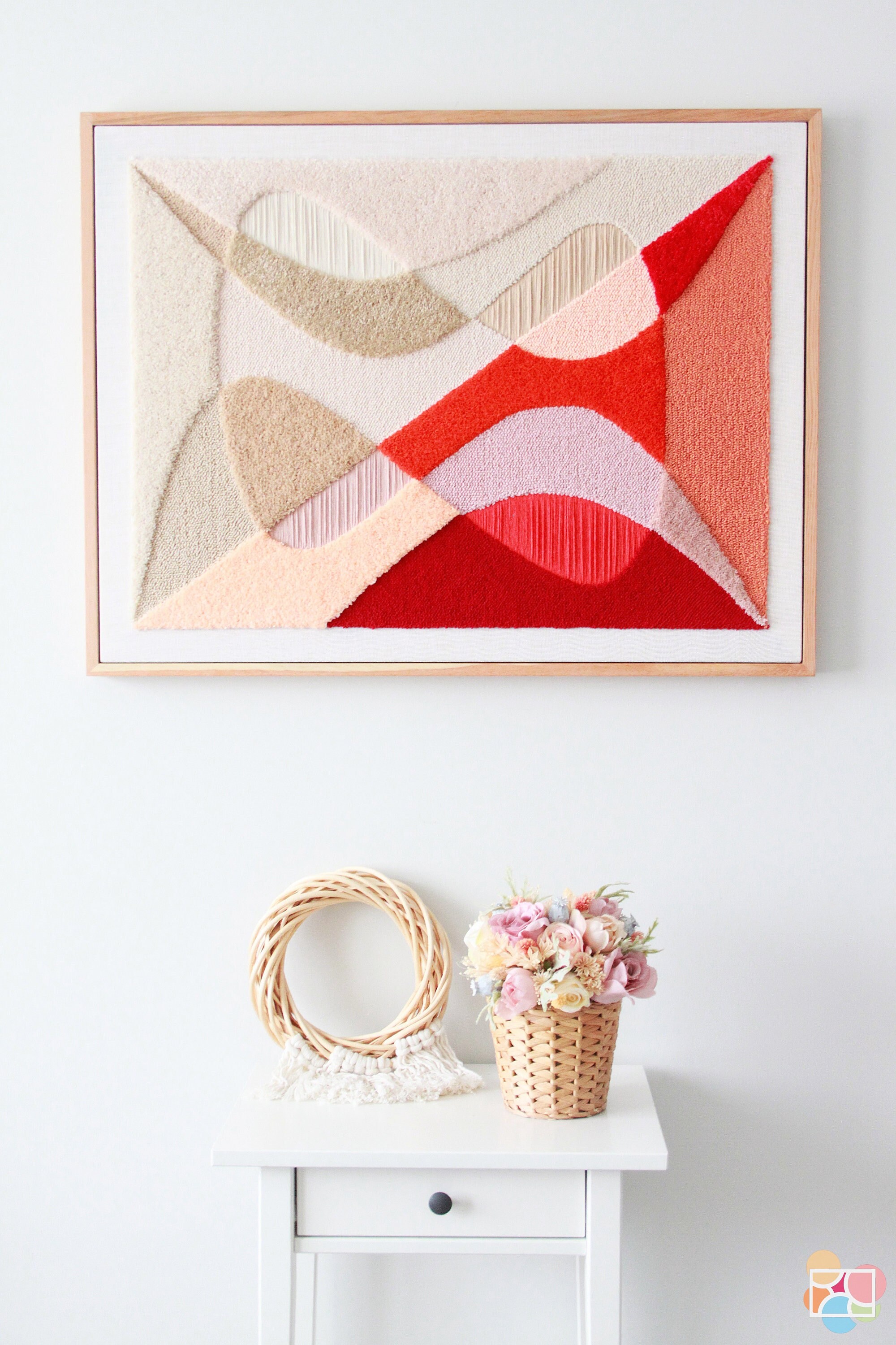 Half-punch Needle Art Large,fiber Art Wall Hanging,housewarming Gift ...