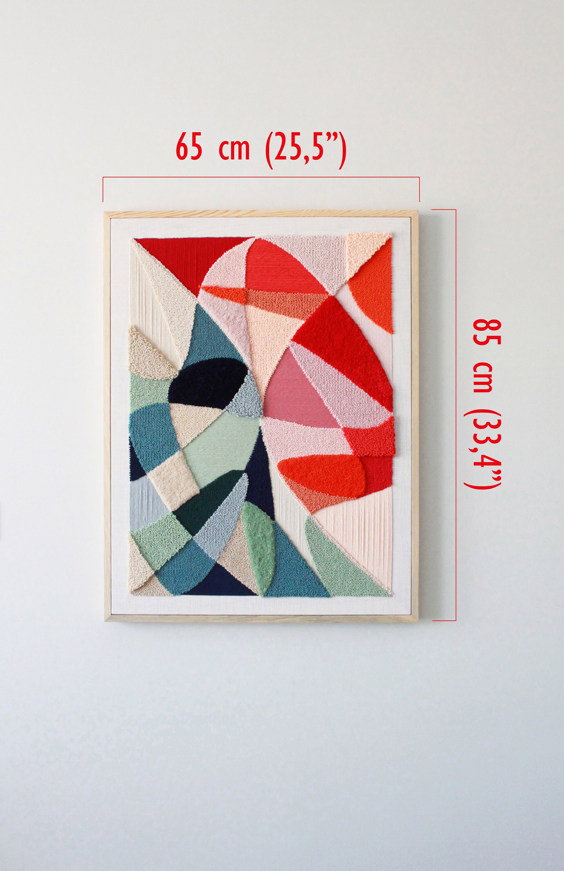 Patch-punch Needle Art Large,fiber Art Wall Hanging,housewarming Gift ...