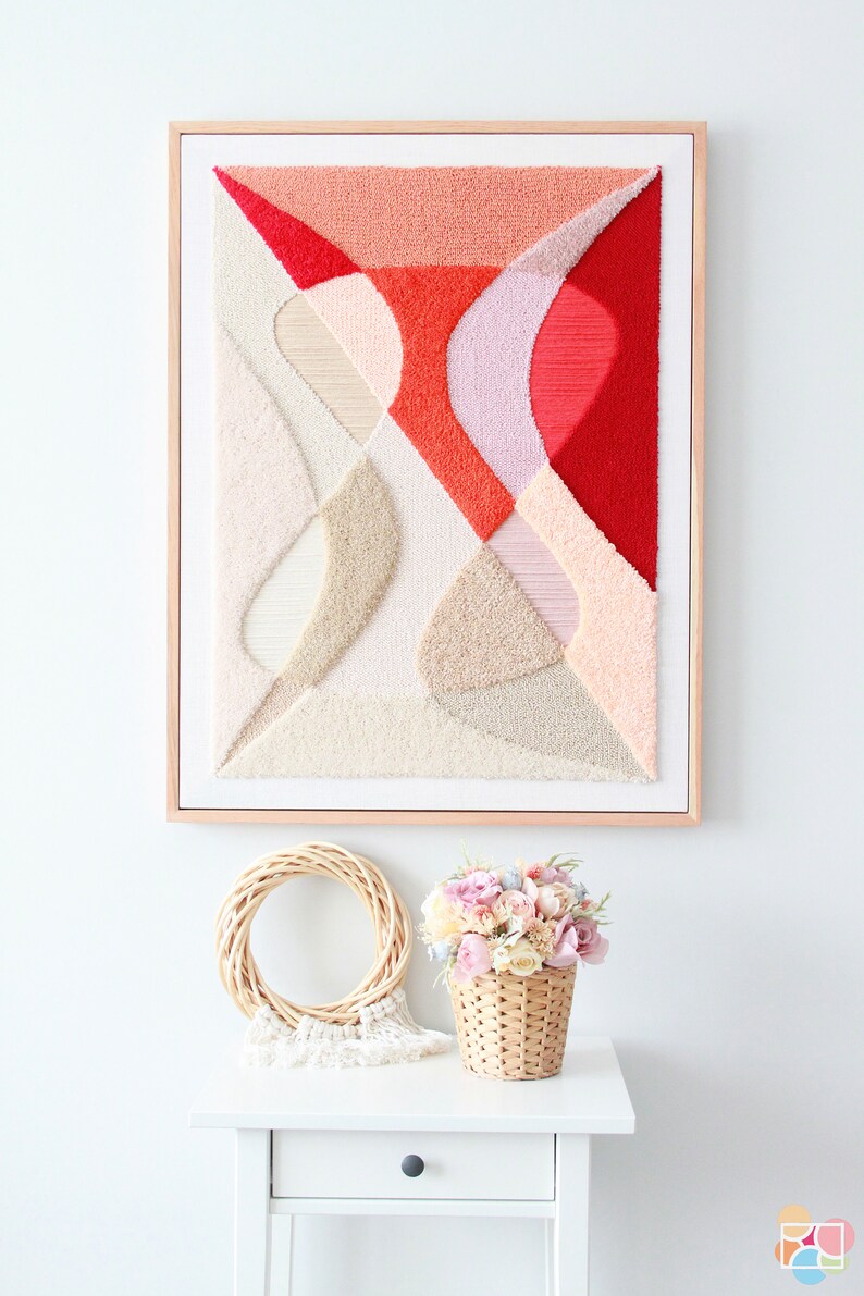 Half-punch Needle Art Large,fiber Art Wall Hanging,housewarming Gift ...