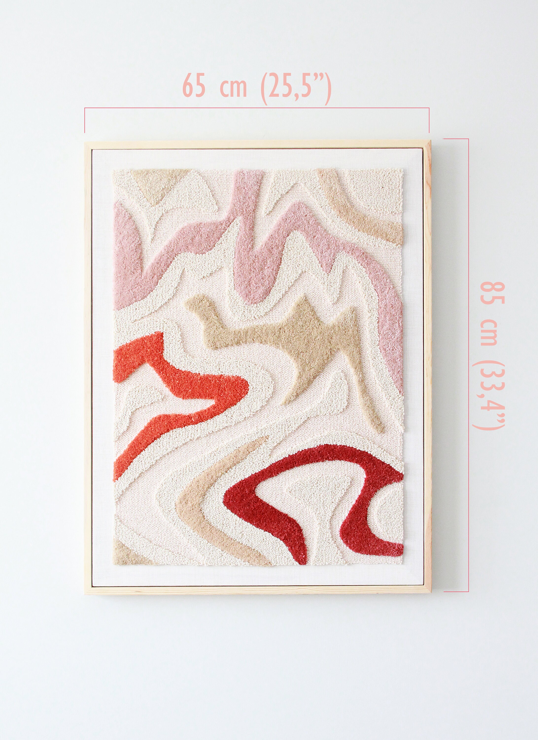 Twİst-punch Needle Art Large,fiber Art Wall Hanging,housewarming Gift ...