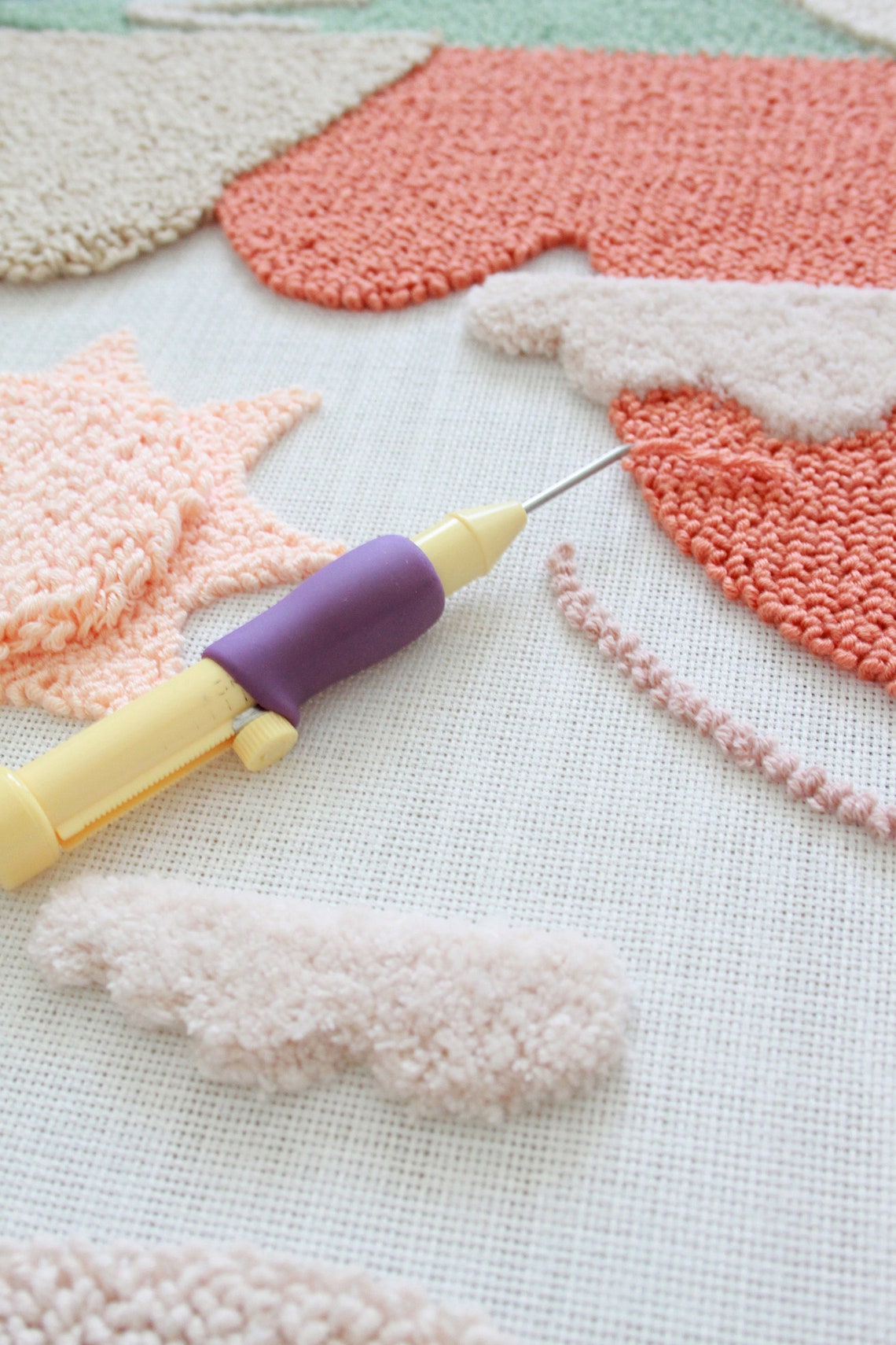 Lands-punch Needle Art Large,fiber Art Wall Hanging,housewarming Gift ...