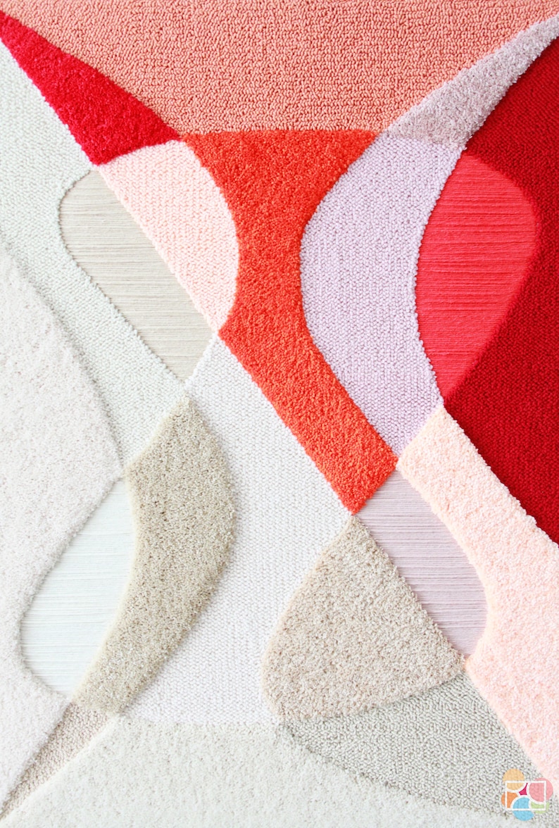 Half-punch Needle Art Large,fiber Art Wall Hanging,housewarming Gift ...