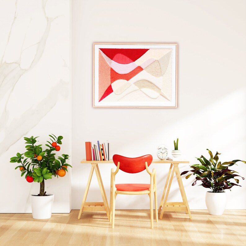 Half-punch Needle Art Large,fiber Art Wall Hanging,housewarming Gift ...