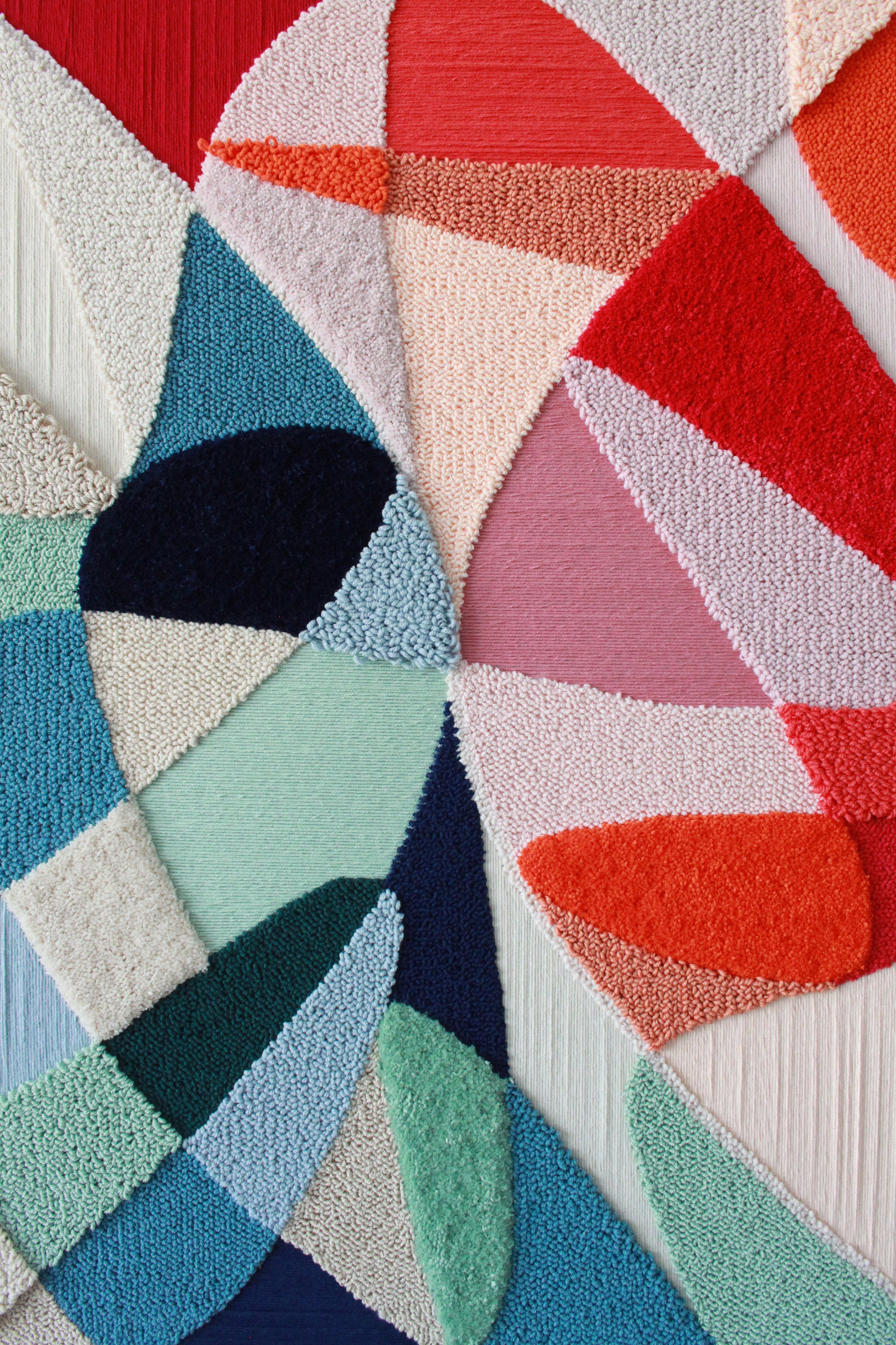 Patch-punch Needle Art Large,fiber Art Wall Hanging,housewarming Gift ...