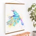 Sunbird | Hanging Canvas Colorful Cute Animal Watercolor Ink Nursery ...
