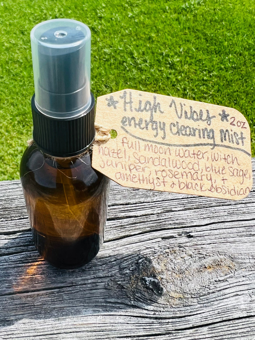 High Vibes Energy Clearing Mist, Smudge Spray, Crystal and Moon Charged ...