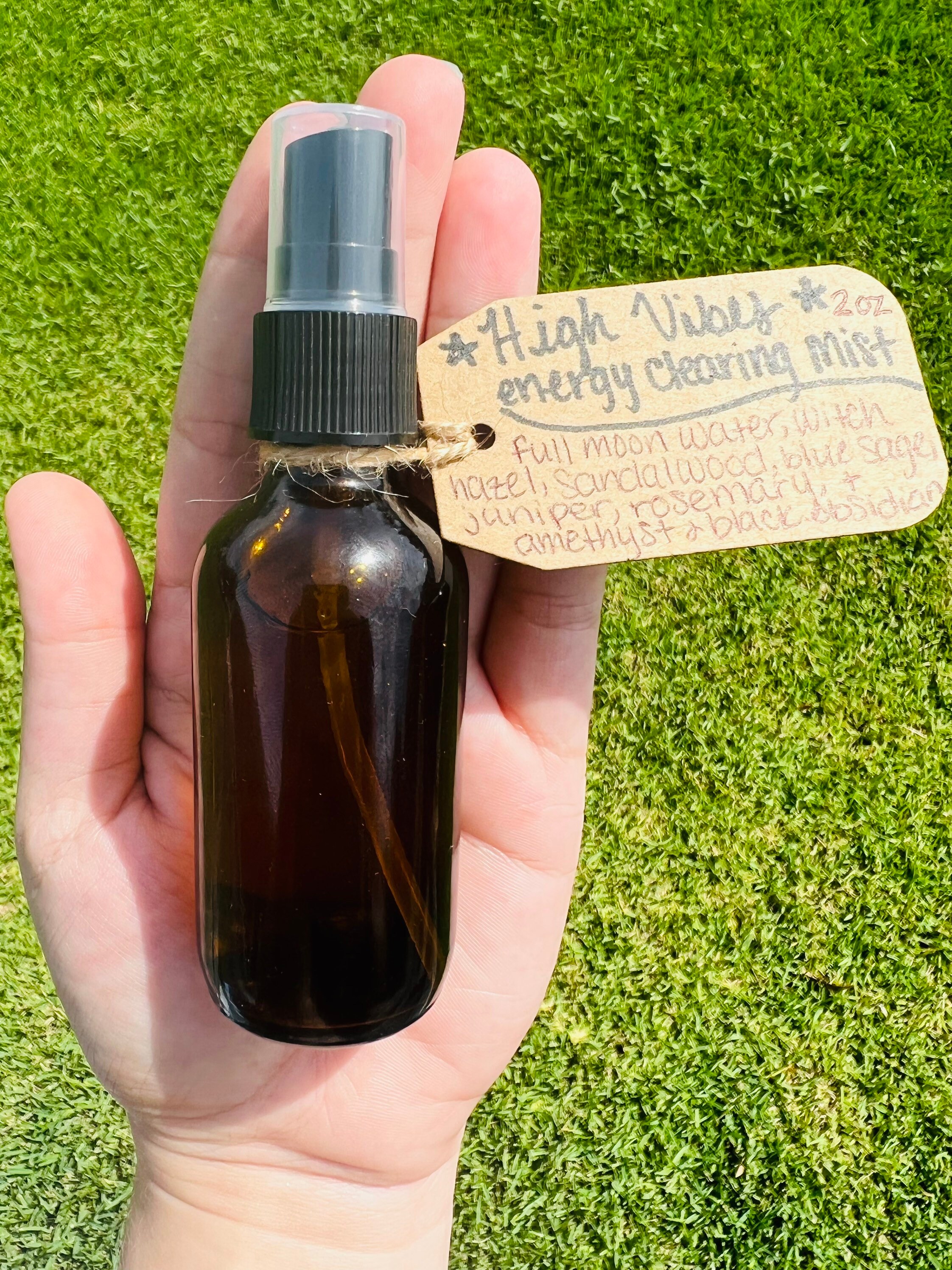 High Vibes Energy Clearing Mist, Smudge Spray, Crystal and Moon Charged ...