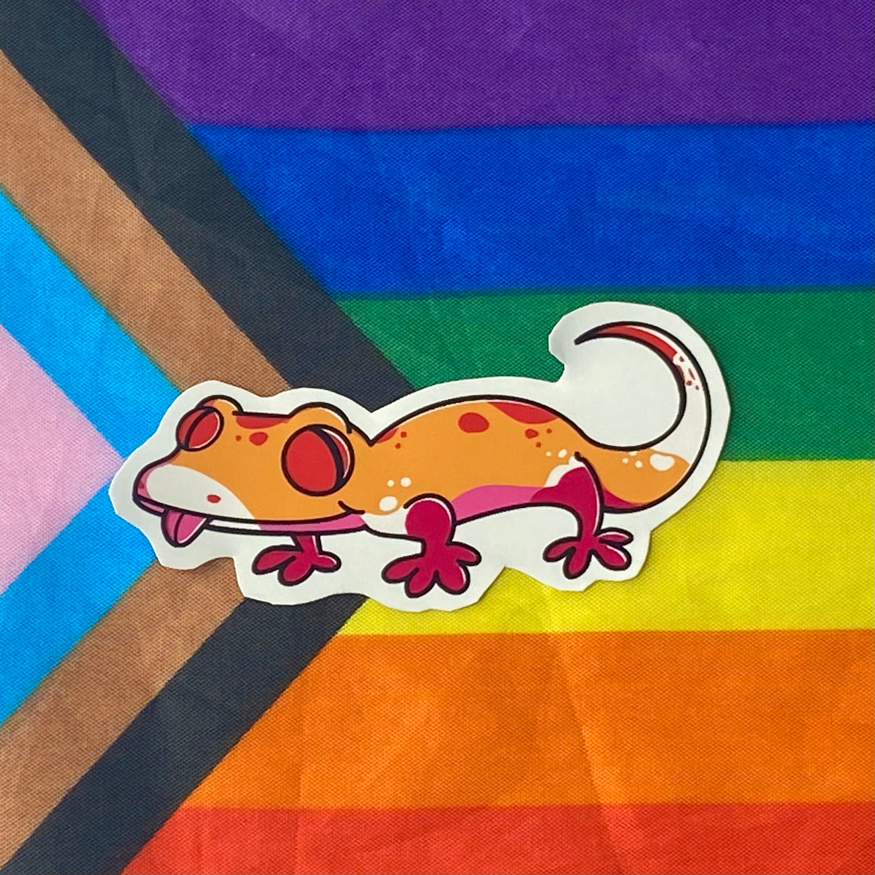 Lesbian Pride Lizard Sticker - Etsy