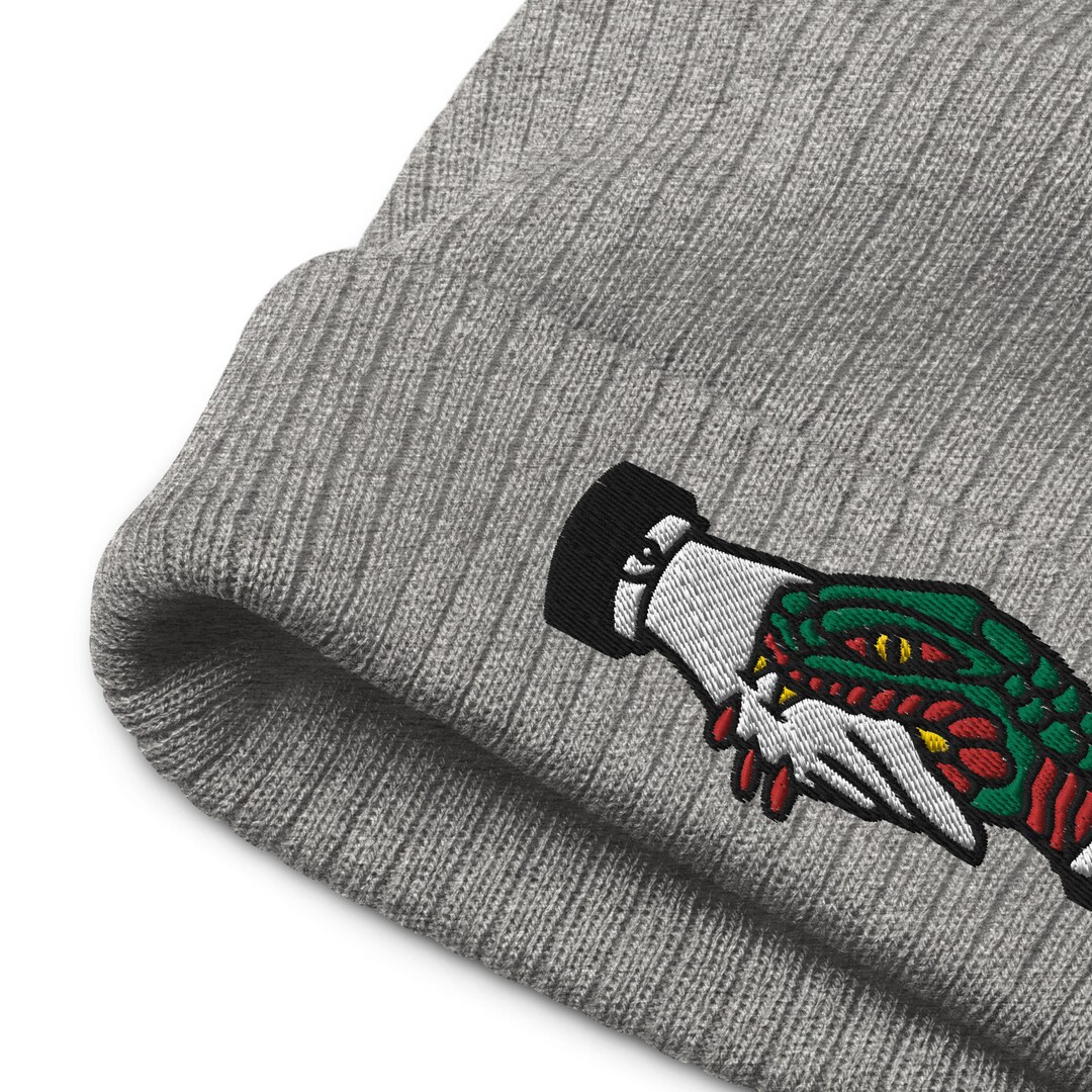 Trust No One, Embroidered Beanie, Traditional Tattoo Clothing, Old ...