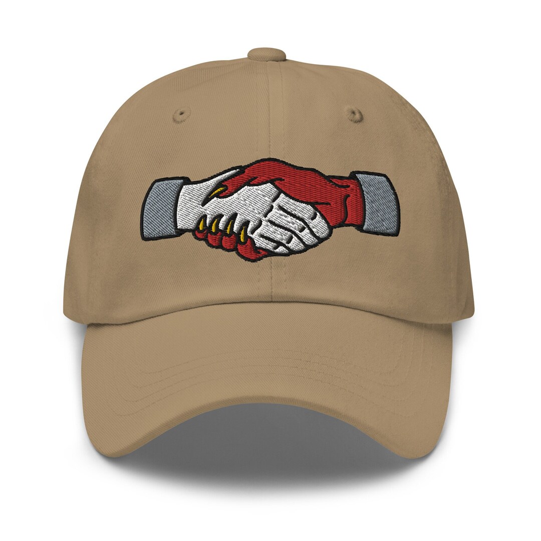 Demon Handshake, Y2K Dad Hat, Gothic Clothing, Goth Dad Hat, Tattoo ...