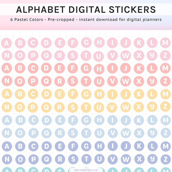 Alphabet Stickers - Etsy