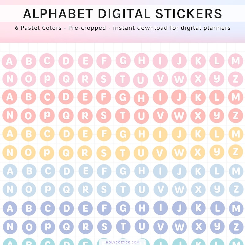 Digital Alphabet - Etsy