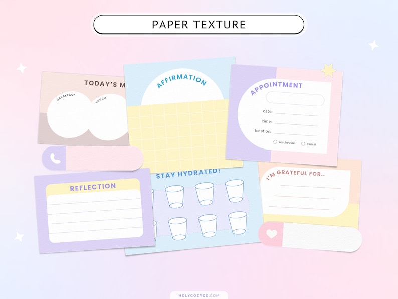 Digital Planner Sticky Notes Sticker for Goodnotes Pastel - Etsy