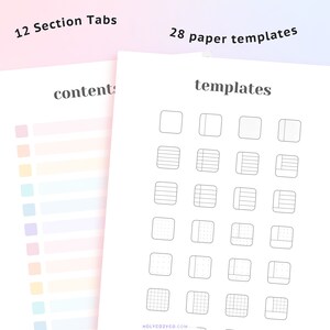 Digital Notebook With 12 Tabs + 10 Notebook Cover + Free Digital ...