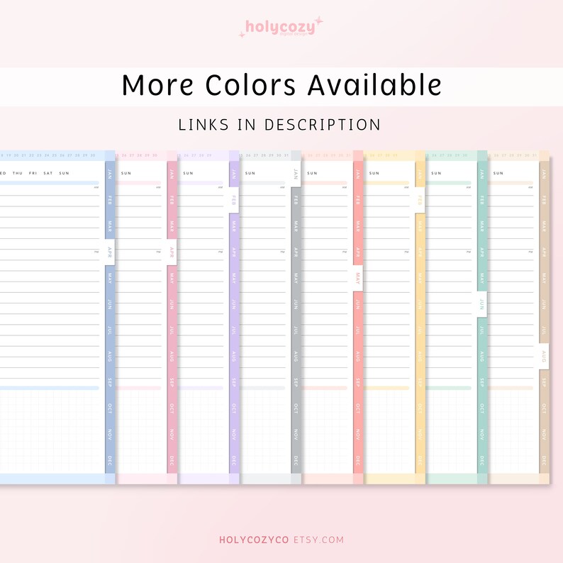 Pink Daily Digital Planner Pad: Hourly Schedule, Stickers (PDF) - Etsy