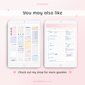 Pink Daily Digital Planner Pad: Hourly Schedule, Stickers (PDF) - Etsy