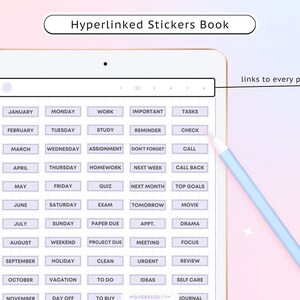 Purple Sticky Notes Digital Sticker Book for Goodnotes Planner Widgets ...