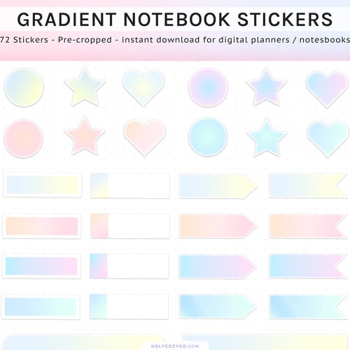 Digital Planner Sticky Notes Sticker for Goodnotes Pastel - Etsy