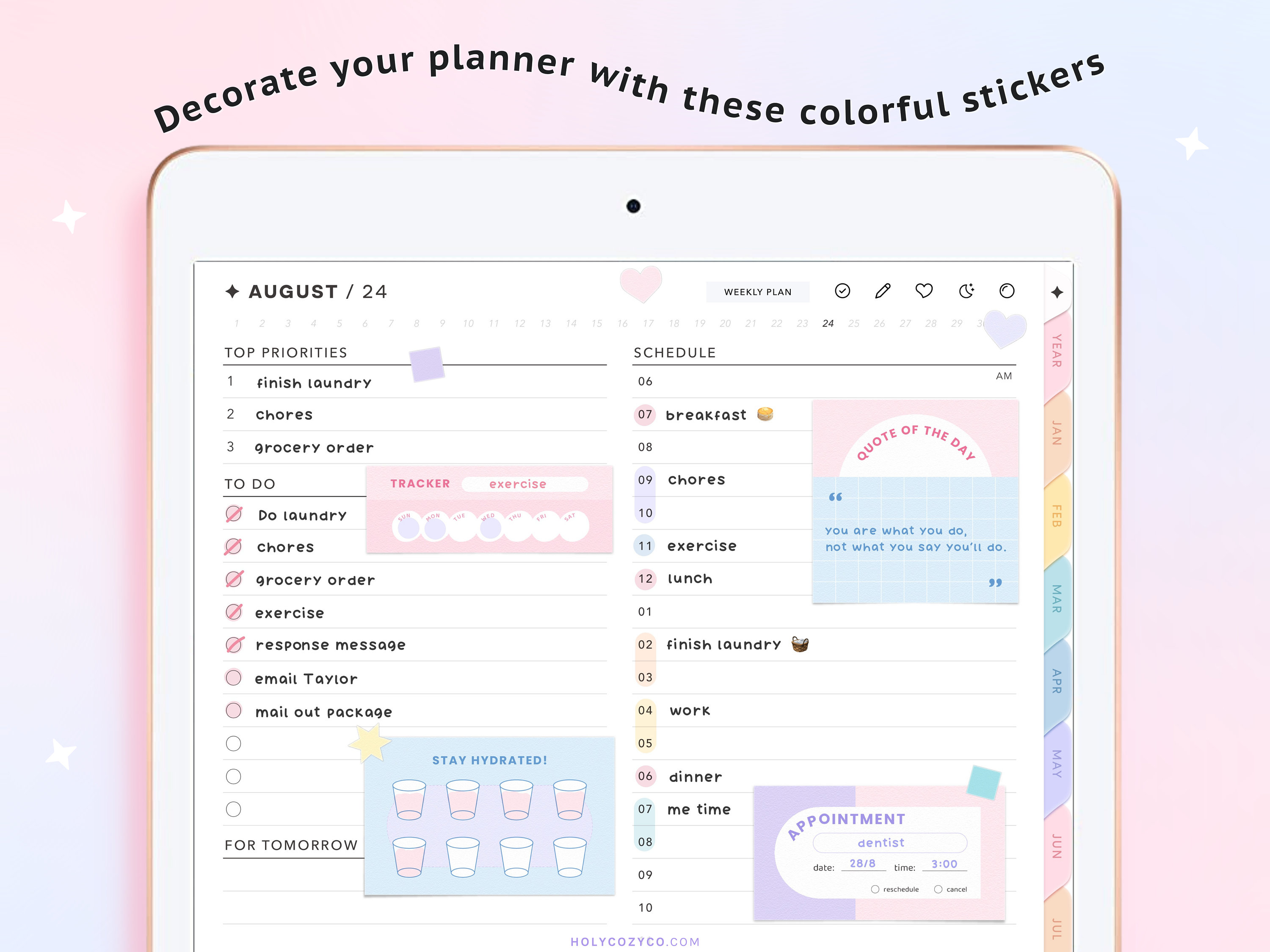 Digital Planner Sticky Notes Sticker for Goodnotes Pastel - Etsy