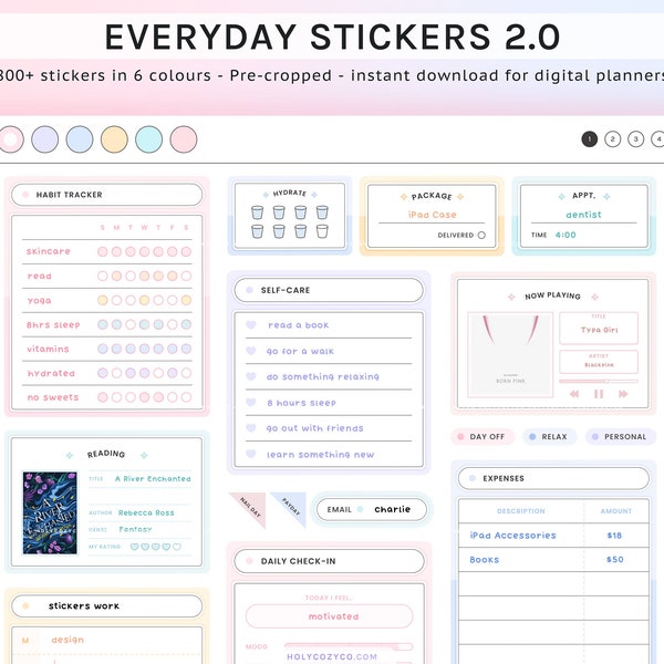 Digital Planner Stickers - Etsy