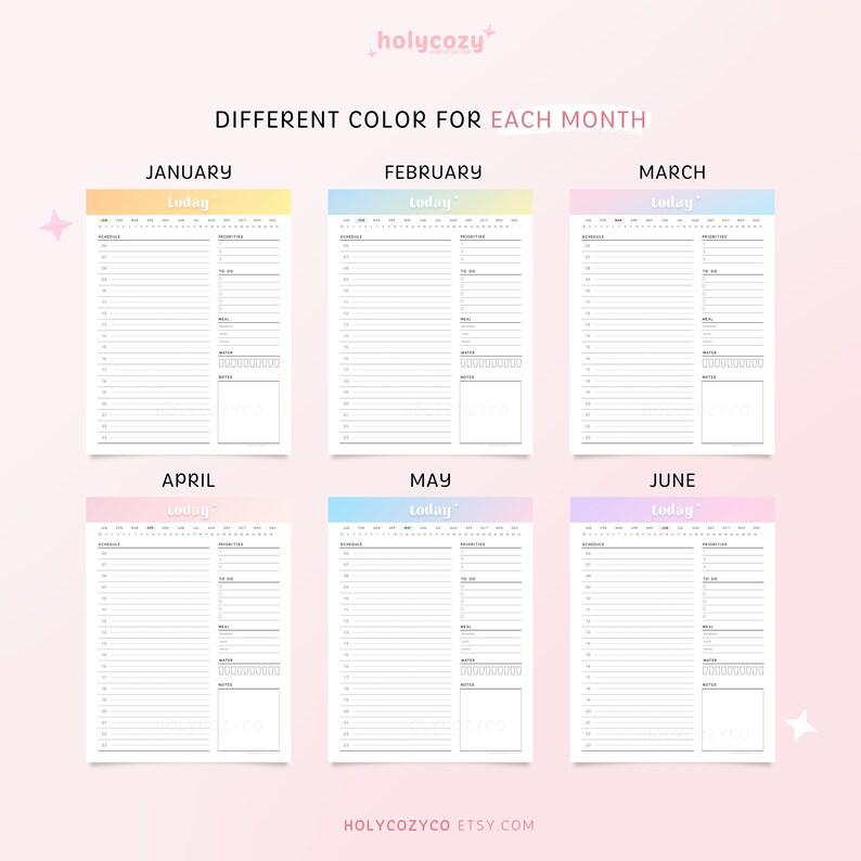 Digital Planner Daily Pad, Hourly Schedule, Goodnotes Template, Adhd ...